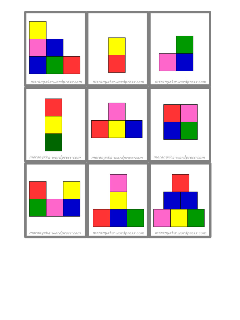 Cubos de Colores Secuencias | PDF