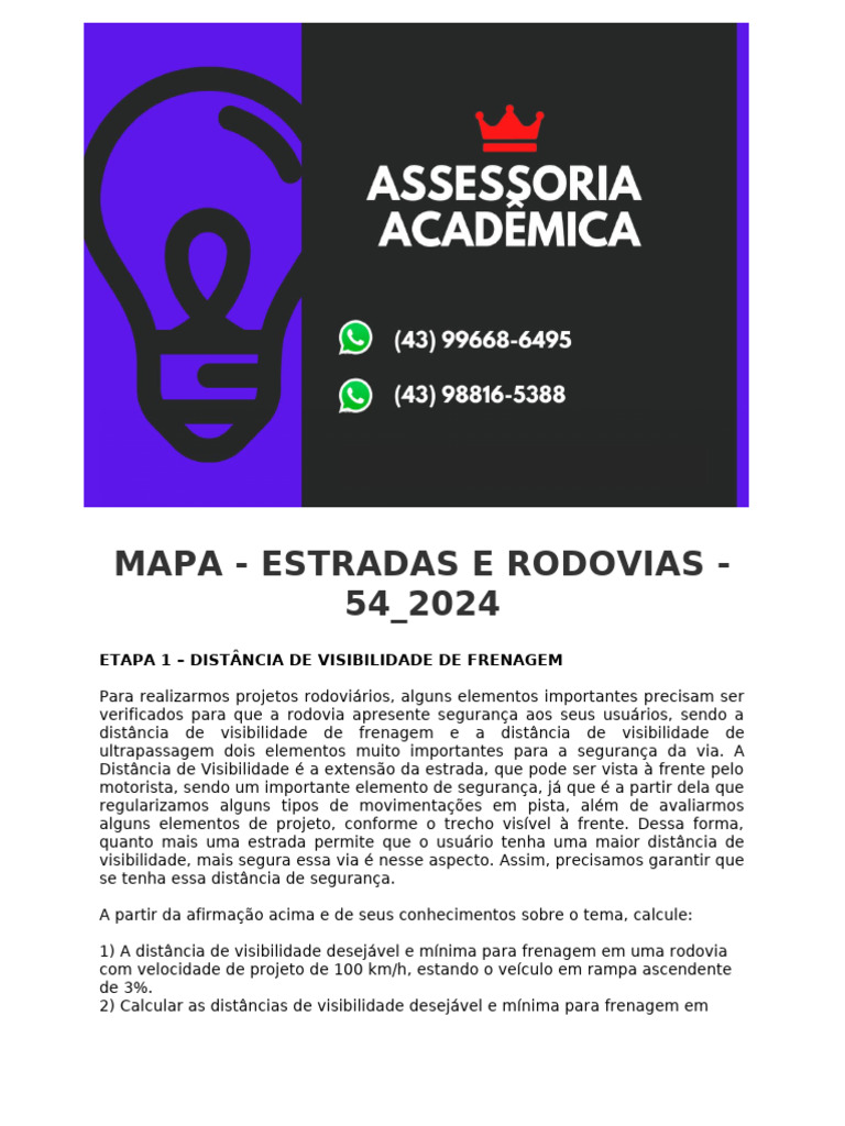 Mapa - Estradas e Rodovias - 54 - 2024 | PDF