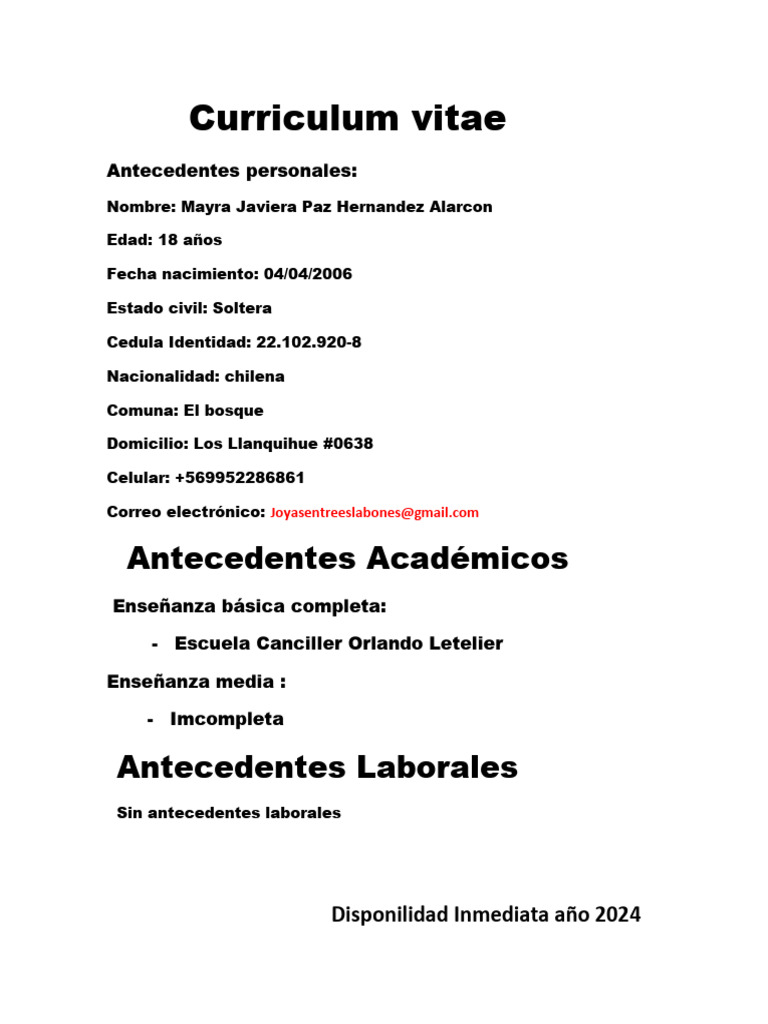 Curriculum Mayra | PDF