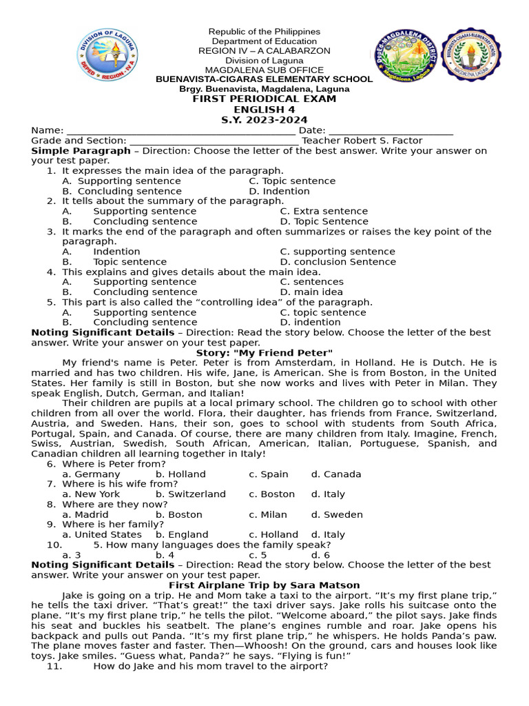 PT-ENGLISH-4_1st-quarter-MELC-BASED | PDF