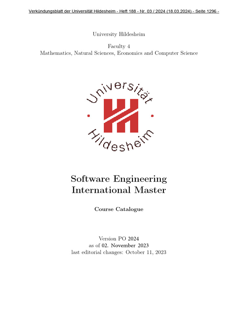 Master Cs Curricula Passau | PDF