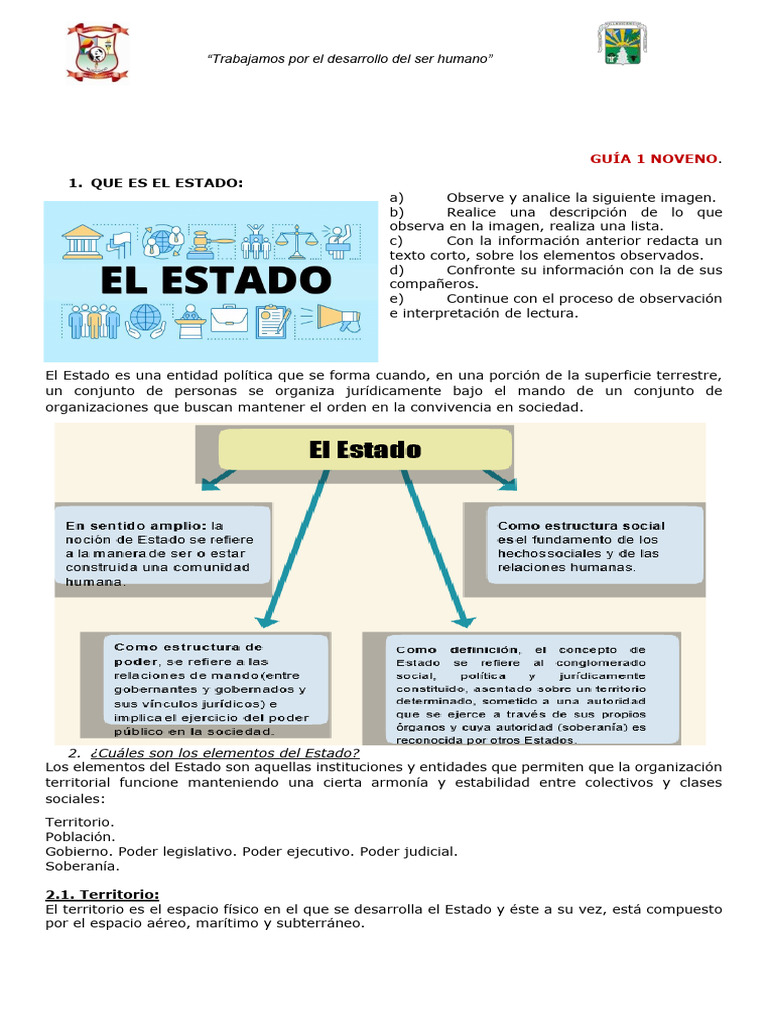 GUÍA 2 EL ESTADO. | PDF