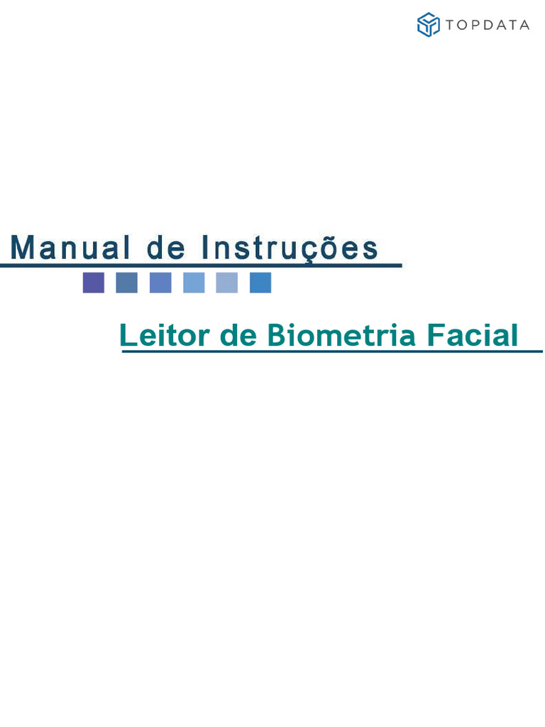 TOPDATA - Manual Leitor Biometria Facial | PDF