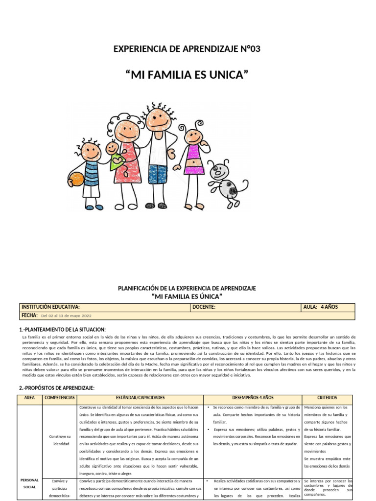 Proyecto Mi Familia | PDF | Comunicación no verbal | Relaciones ...