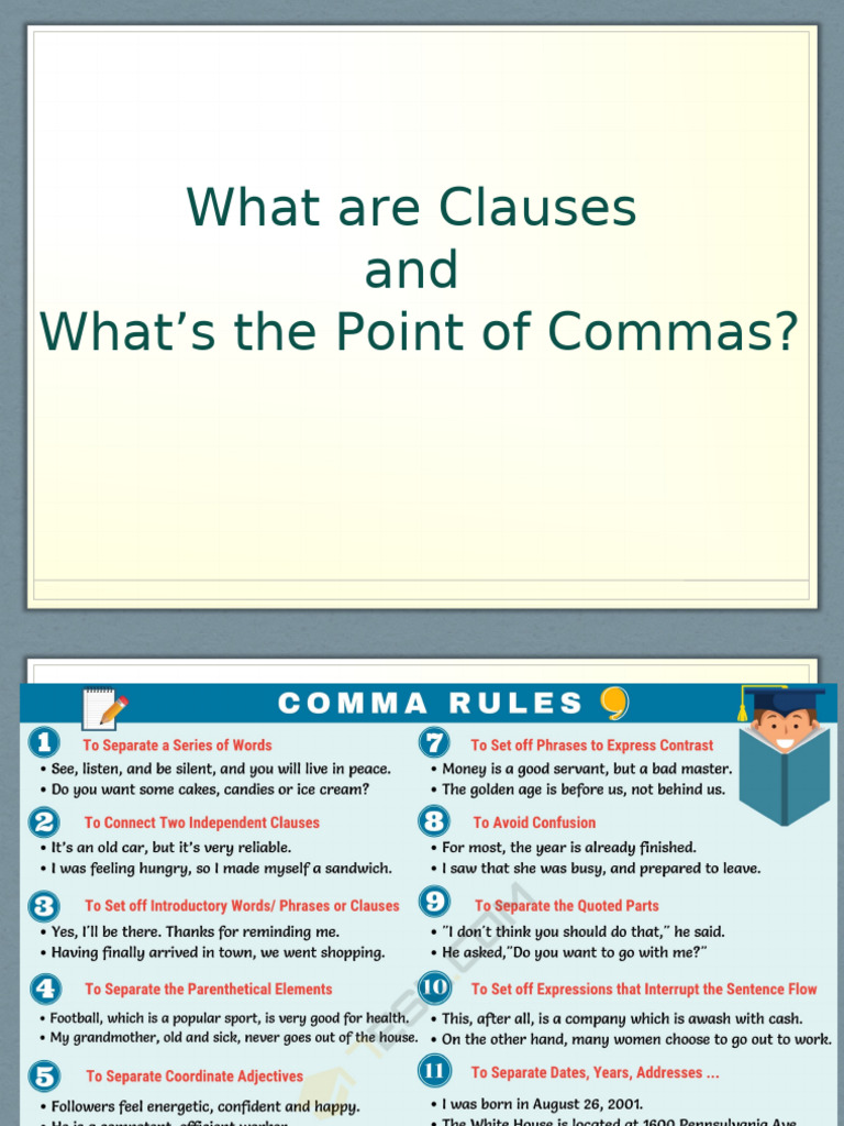 What Are Clauses and Whats The Point of Commas | PDF