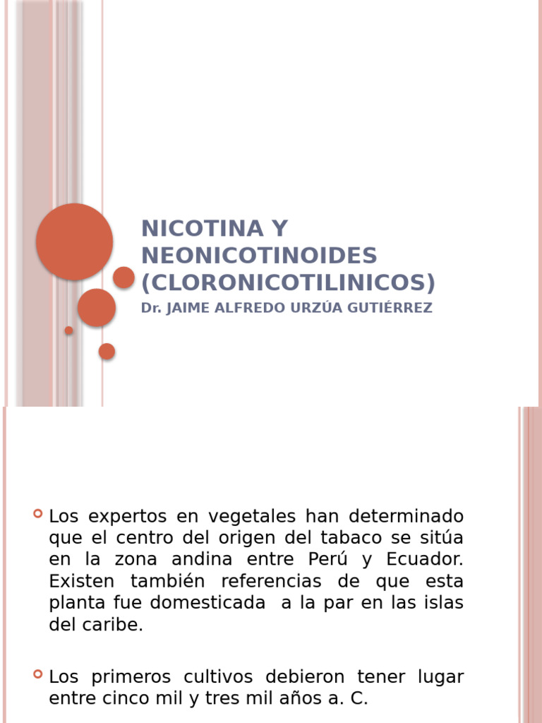 H) Nicotina y Neonicotinoides | PDF