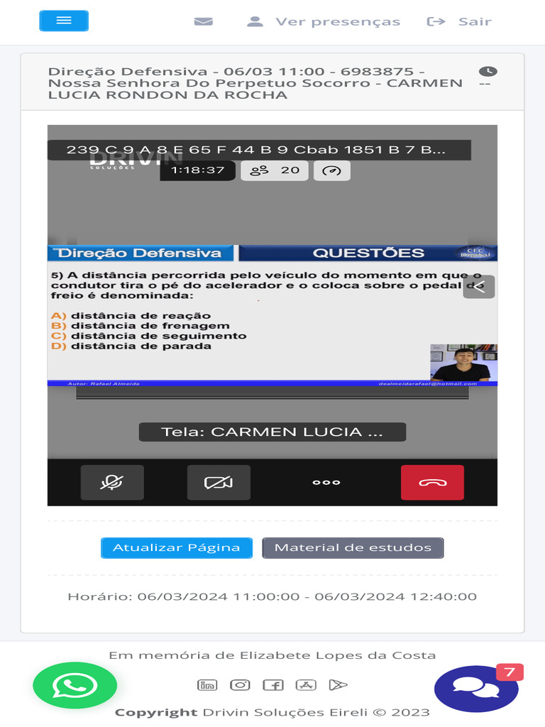 Drivin Teórico - Assistir A Aula | PDF