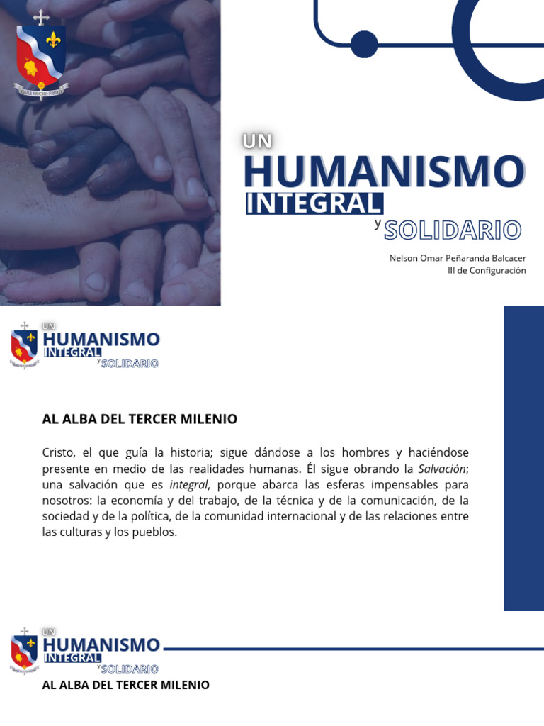 Un Humanismo Integral y Solidario PDF | PDF