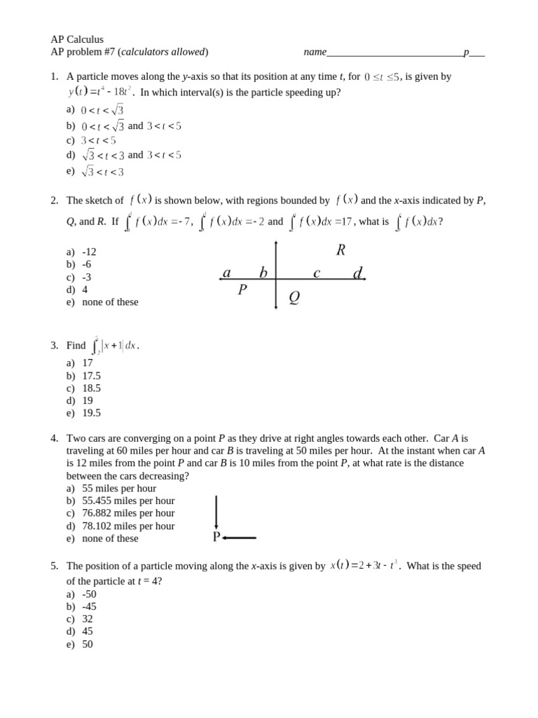 AP Problem7 | PDF | Calculus | Teaching Methods & Materials