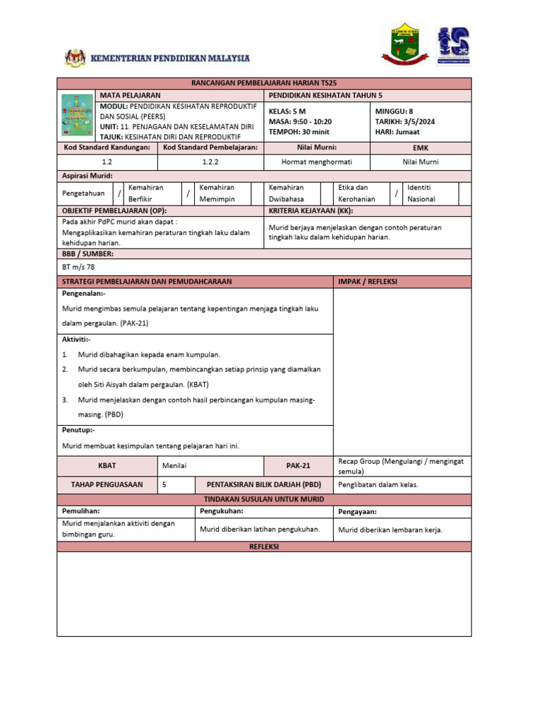 RPH PJPK - 5M & 4M | PDF