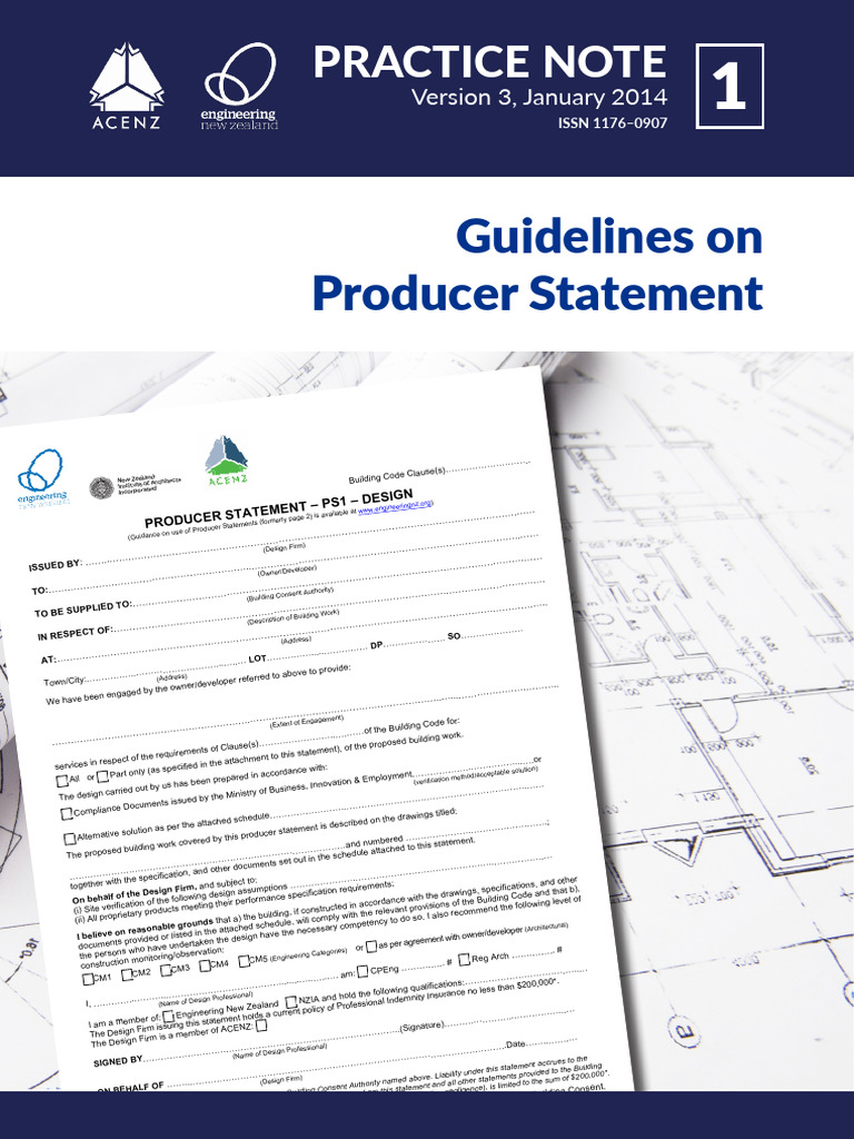 Practice Note 1 Guidelines On Producer Statements | PDF