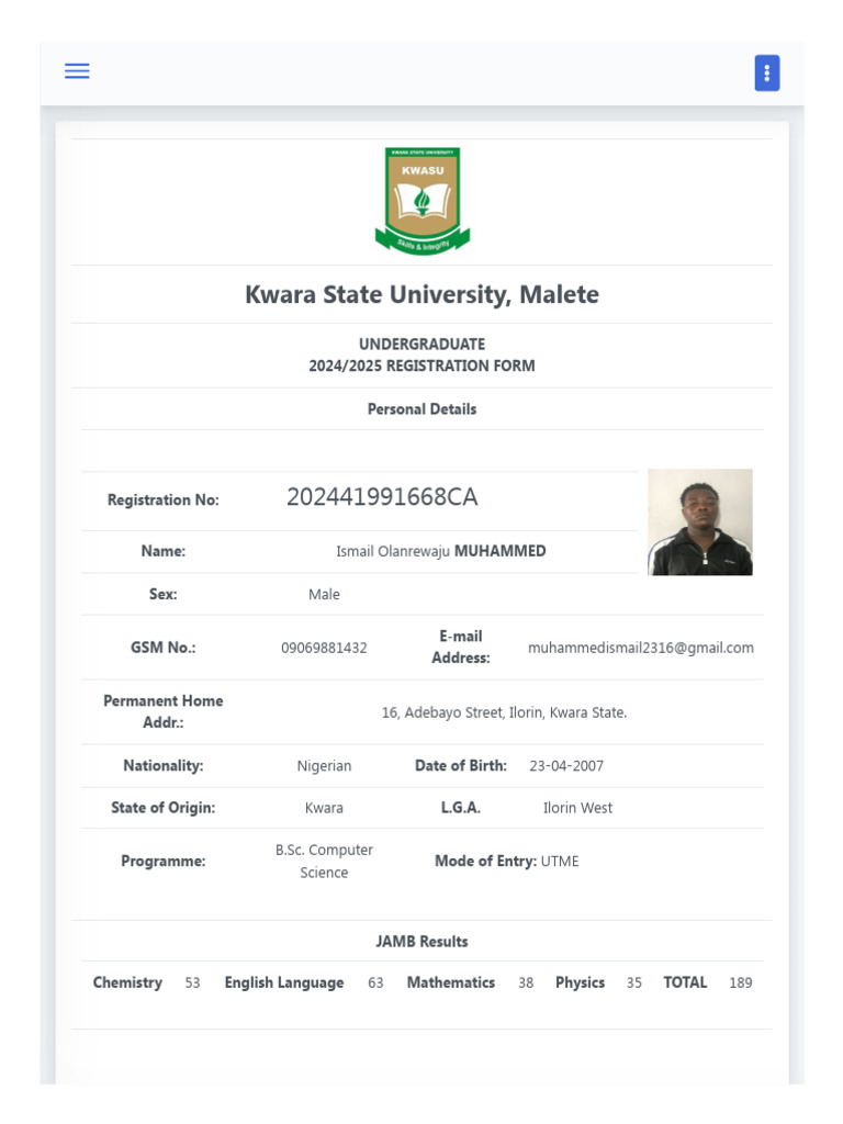 Ismail Olanrewaju MUHAMMED Appli | PDF