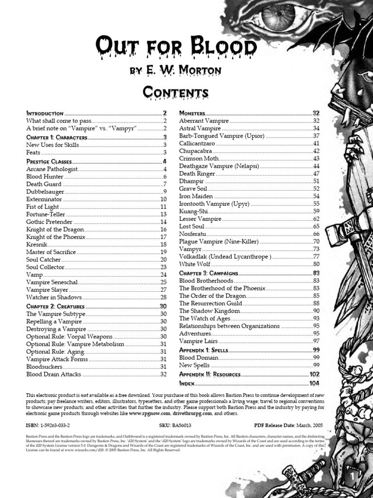 Out For Blood | PDF | Vampires | Law