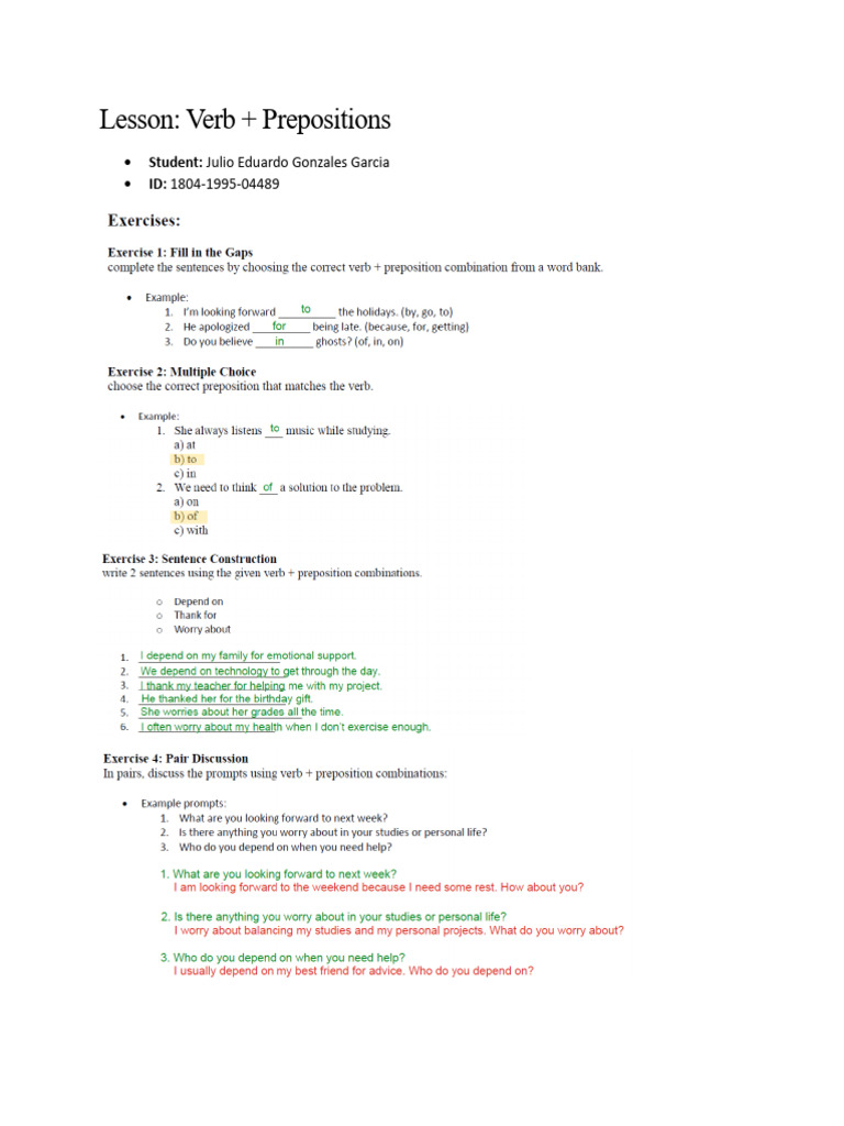 Lesson - Lesson Verb + Prepositions - Julio Eduardo Gonzales Garcia ...