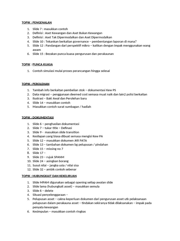 Teguran Semasa Pembentangan | PDF