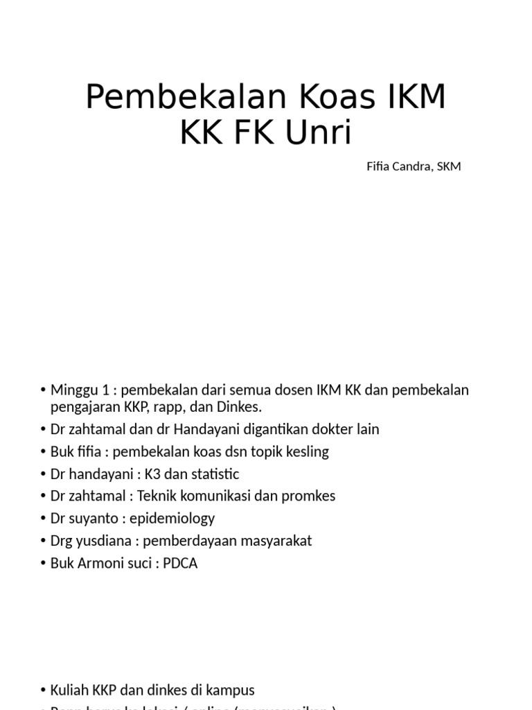 Pembekalan IKM | PDF