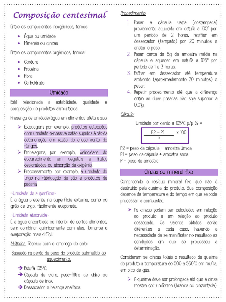 Composição Centesimal | PDF