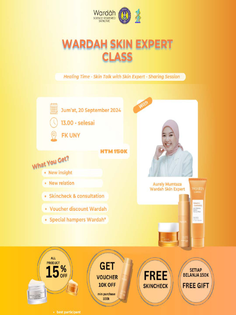 WARDAH SKIN EXPERT CLASS, Jumat 20 September 2024 | PDF