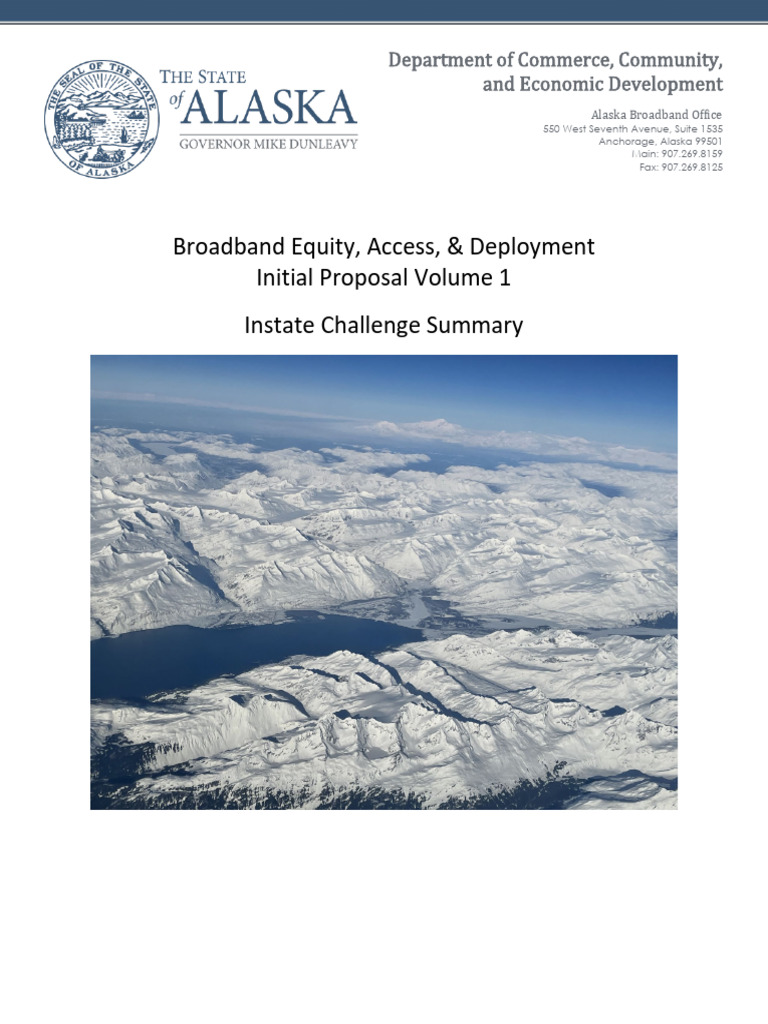 Alaska Broadband Initial Proposal Summary | PDF | National ...