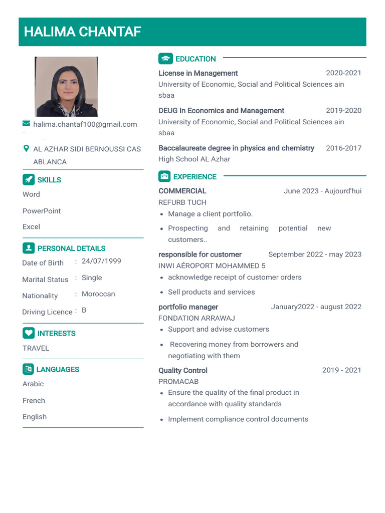 CV Halima | PDF