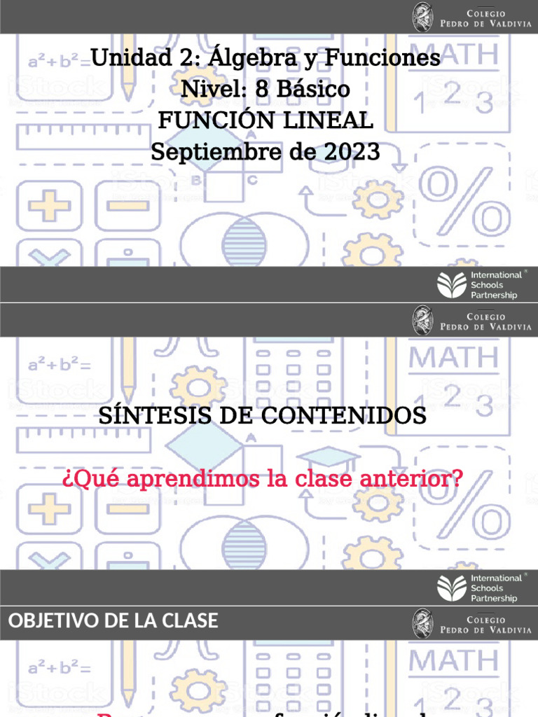 CLASE 25 - UNIDAD 2 - FUNCIÓN LINEAL | PDF