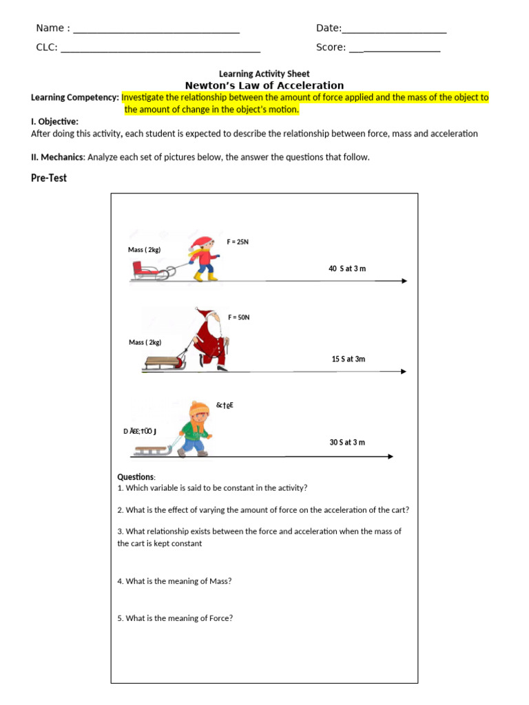 Learning Activity-Sheet-on-Acceleration | PDF