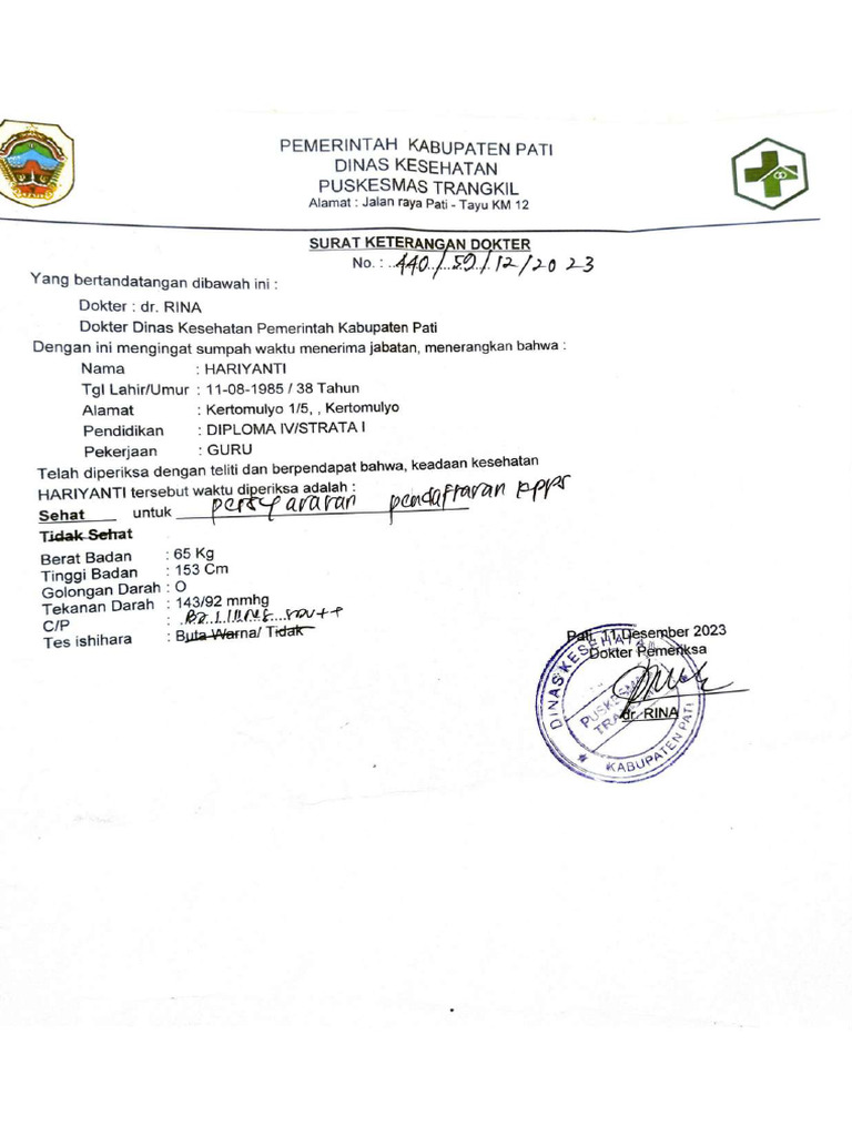 007 TPS 12 Hariyanti Suket Sehat Merged | PDF