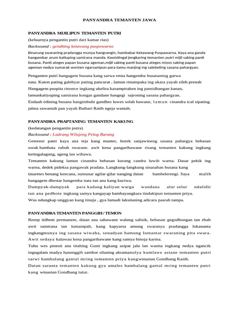 Panyandra Panggih | PDF