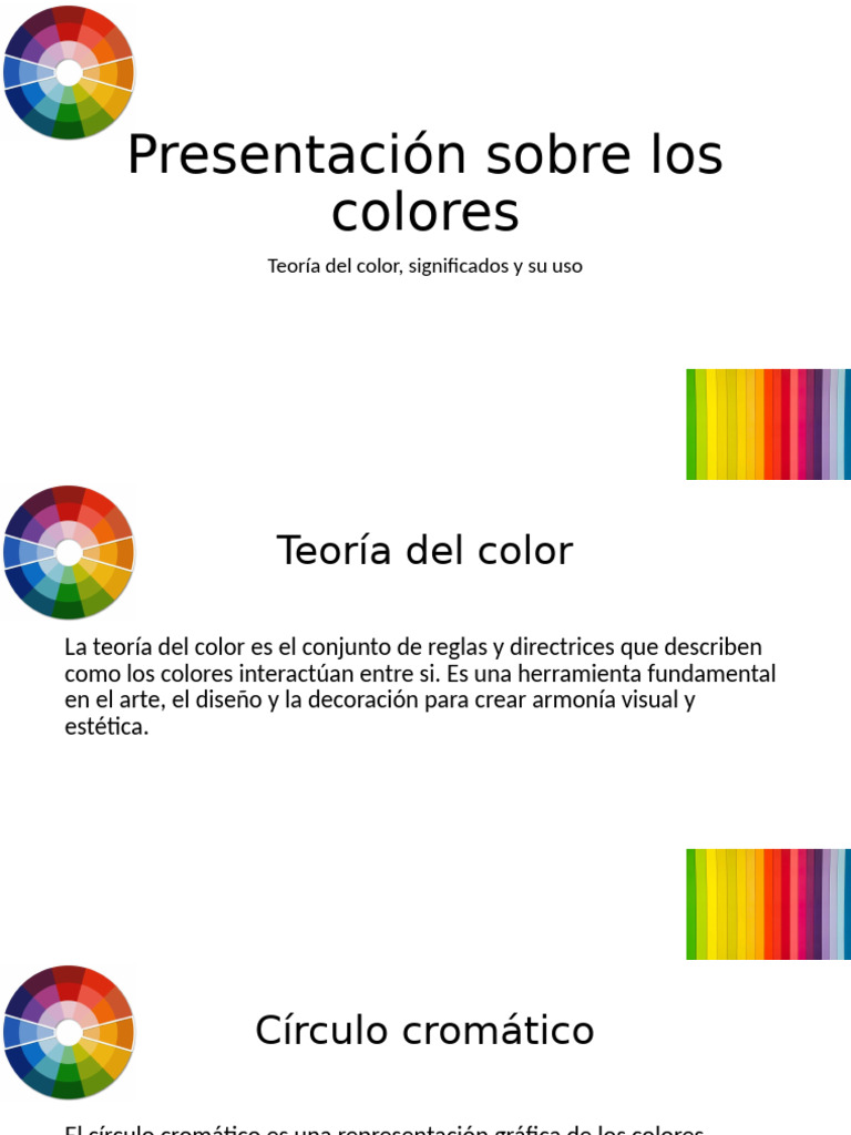 Presentación Sobre Los Colores | PDF