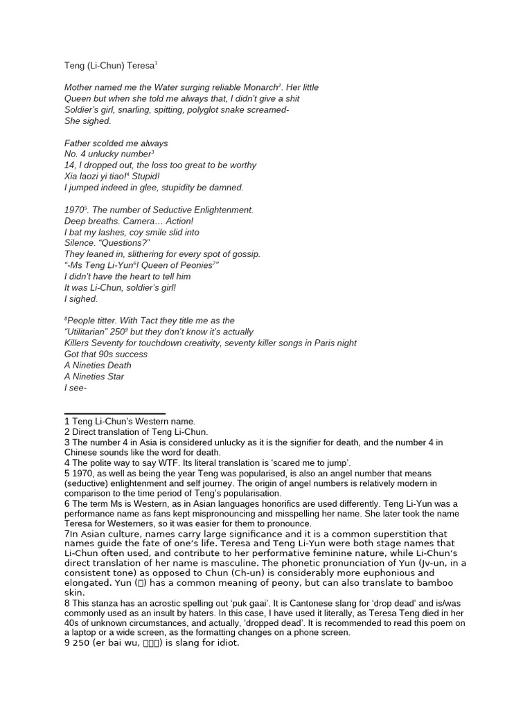 Teng (Li-Chun) Teresa | PDF | Gender | Art