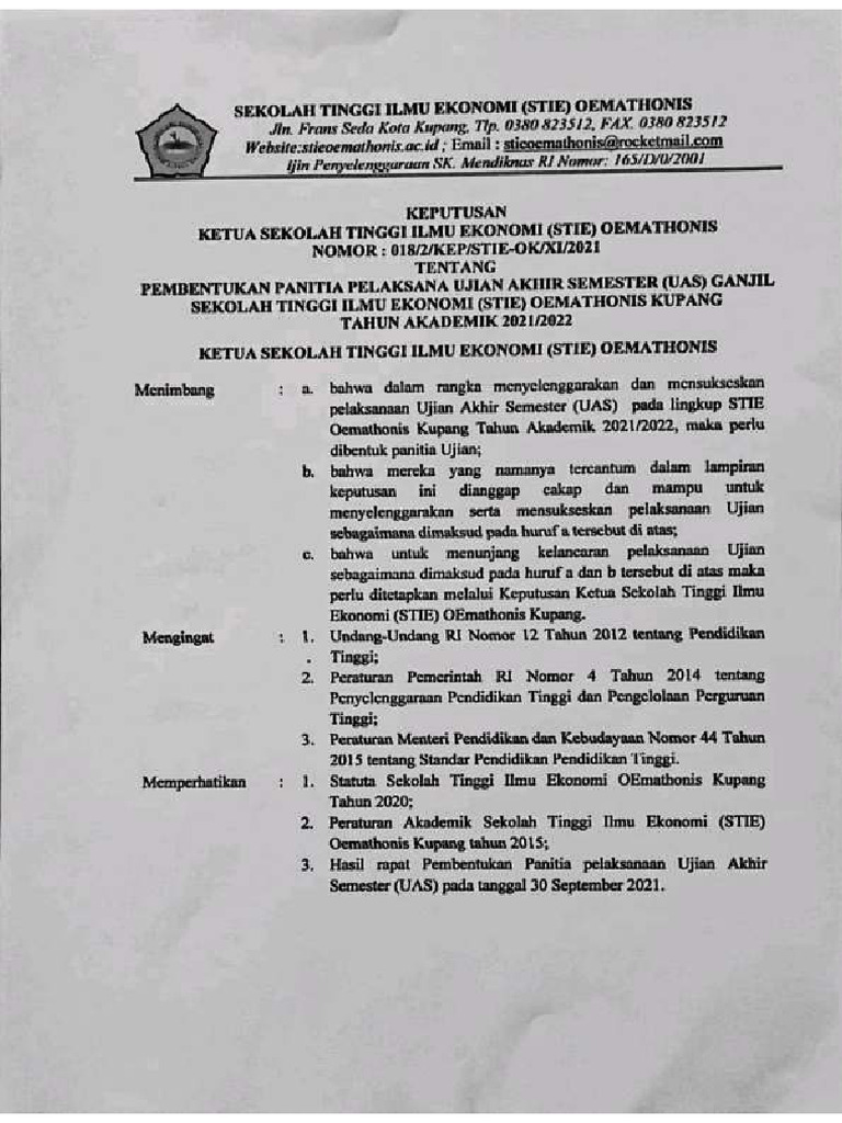 SK UAS Ganjil 2021-2022 | PDF