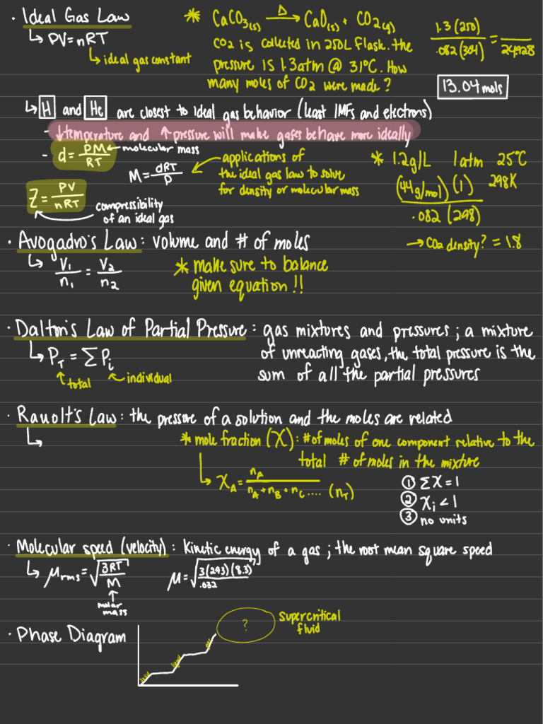 Physical Chem Notes 1 | PDF