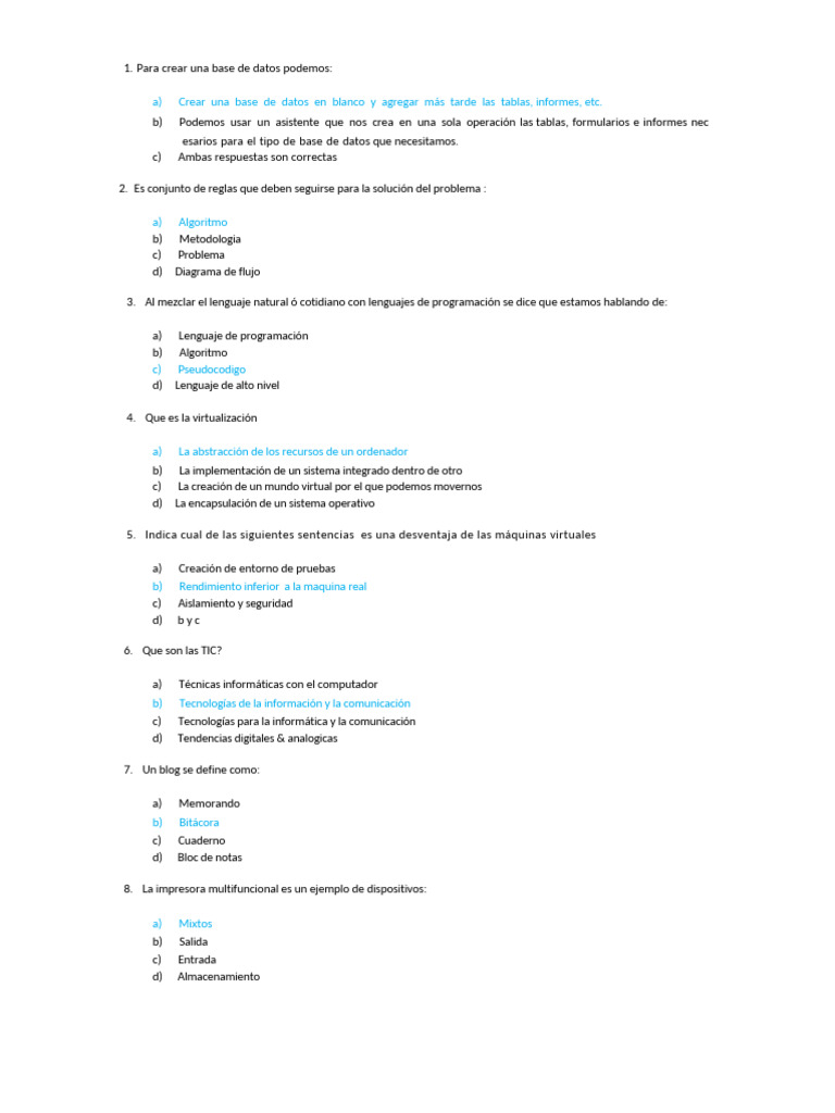 Examen Con Respuestas | PDF