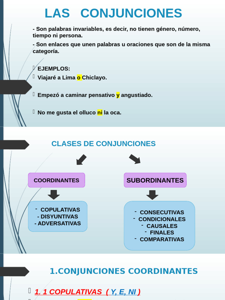 Las Conjunciones | PDF