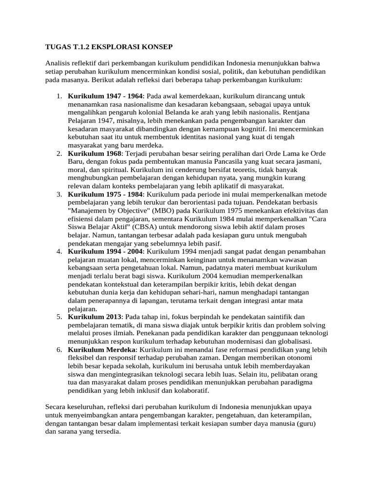 Tugas T.1.2 Eksplorasi Konsep (Filosofi Pendidikan) | PDF