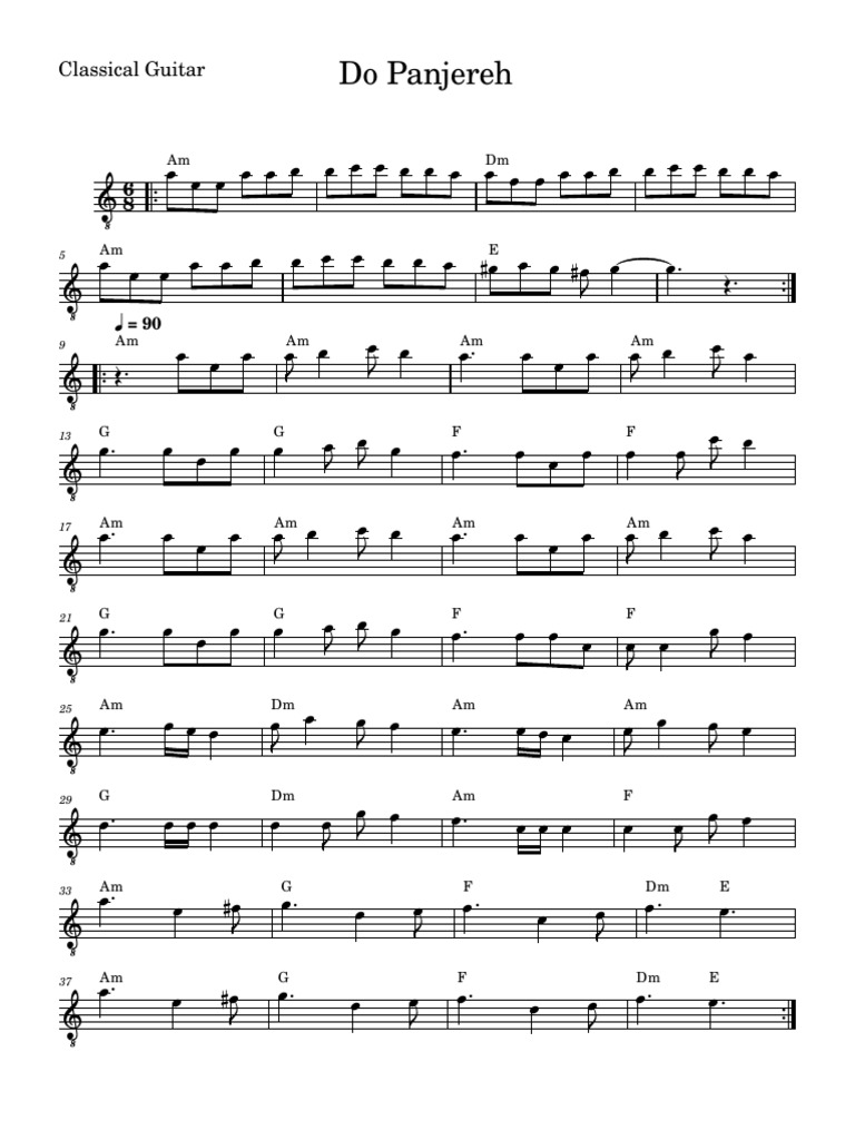 Do Panjereh-Classical_Guitar | PDF