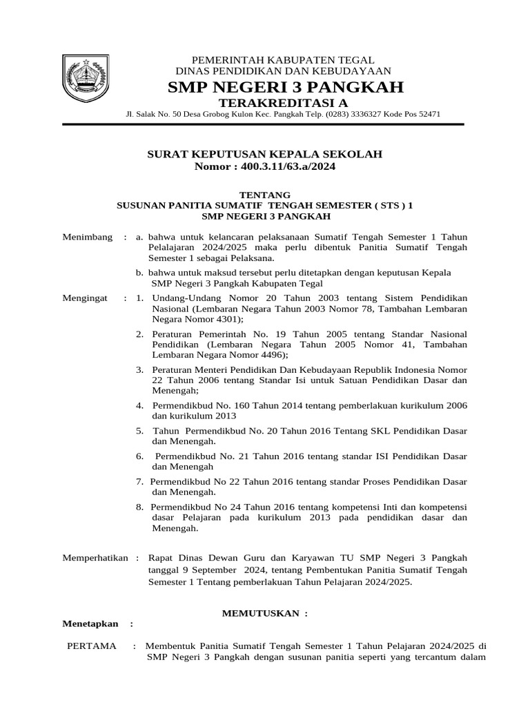 SK STS 1 2024-2025 | PDF