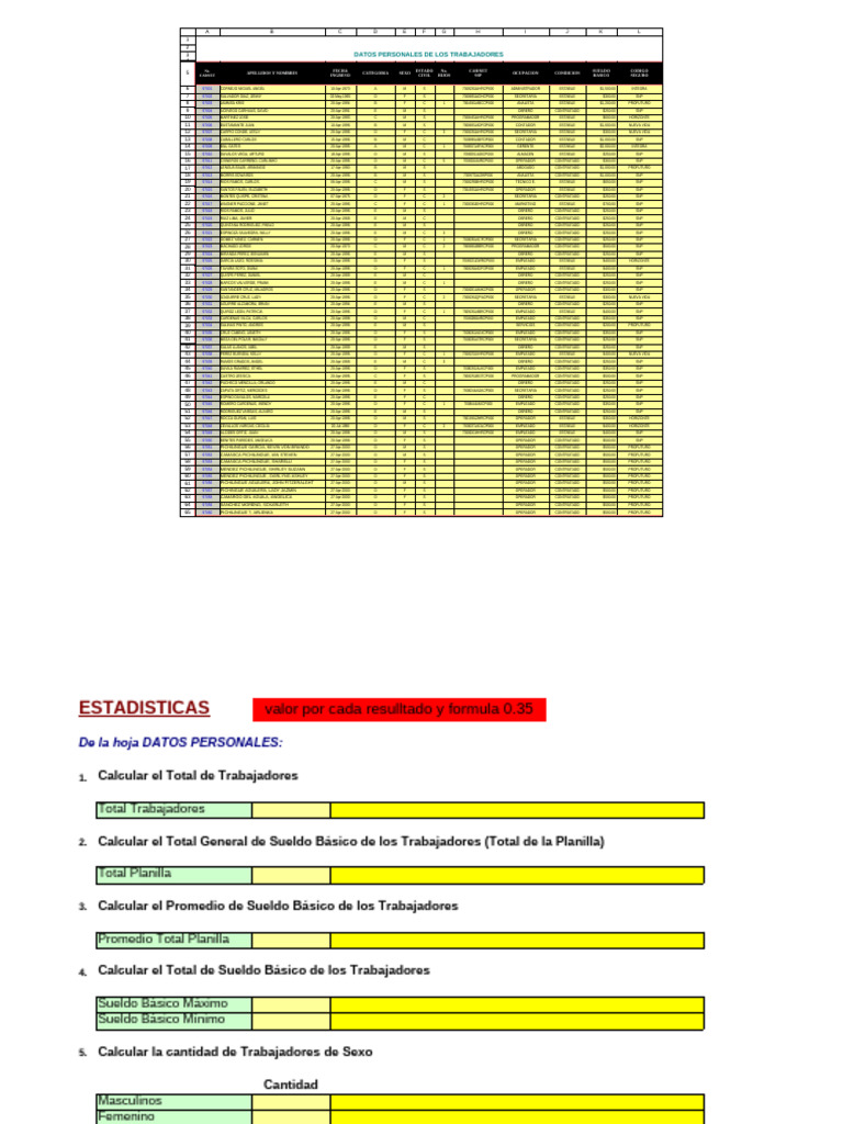 Practica funciones MATEMATICAS Y ESTADISTICAS sin resolver | PDF