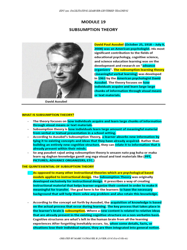 Edu531 - Module 19 (Reviewer) | PDF