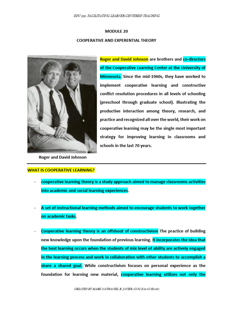 Edu531 - Module 20 (Reviewer) | PDF