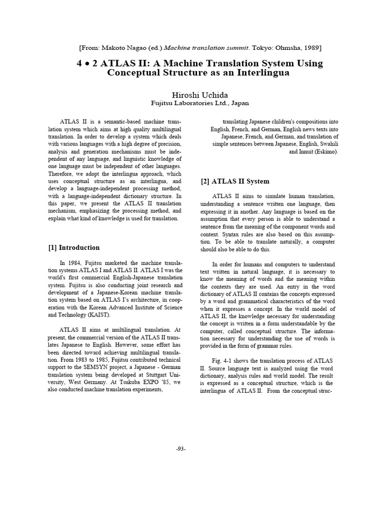 ATLAS II Uchida 1981 | PDF
