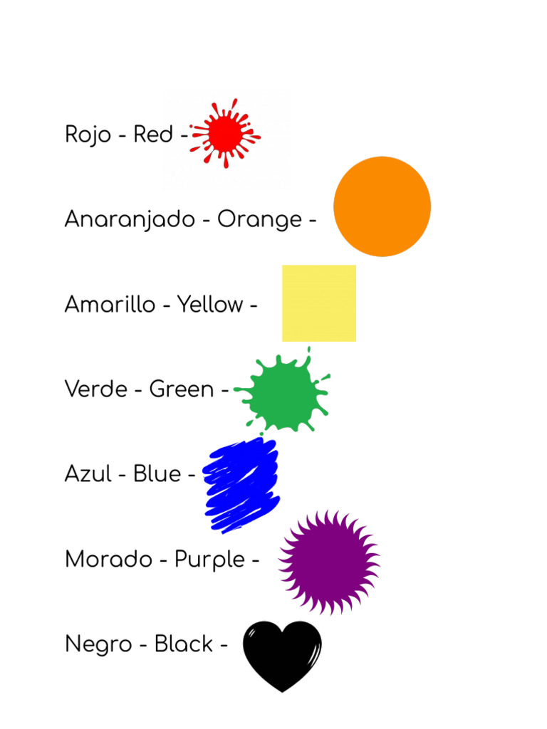 Spanish Colors Practice | PDF