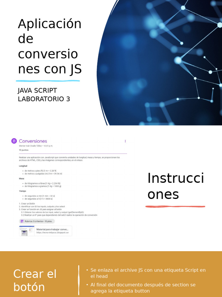 Aplicación de Conversiones Con JS | PDF | HTML | Variable (informática)