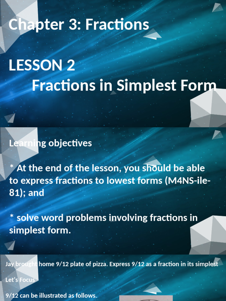 Chapter 3 Fraction Report Math - Wps Office | PDF