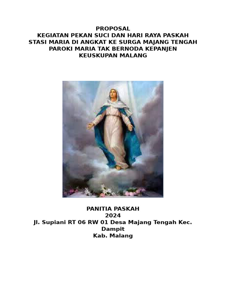Proposal Paskah 2024 (Cover) | PDF