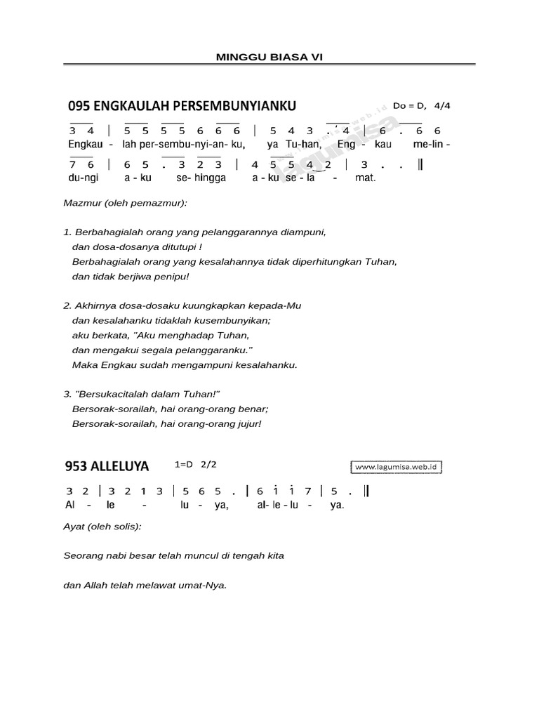 MINGGU BIASA VI B (MTA) | PDF