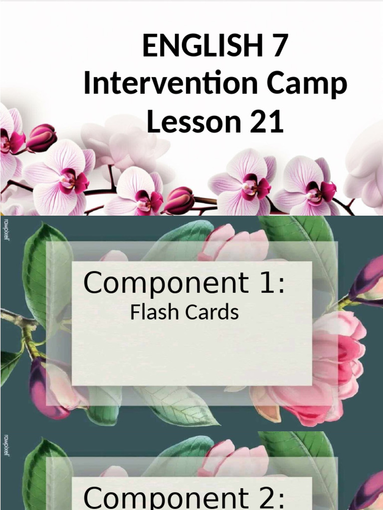 NLC English INTERVENTION LESSON 21-D7 | PDF | Language Arts & Discipline