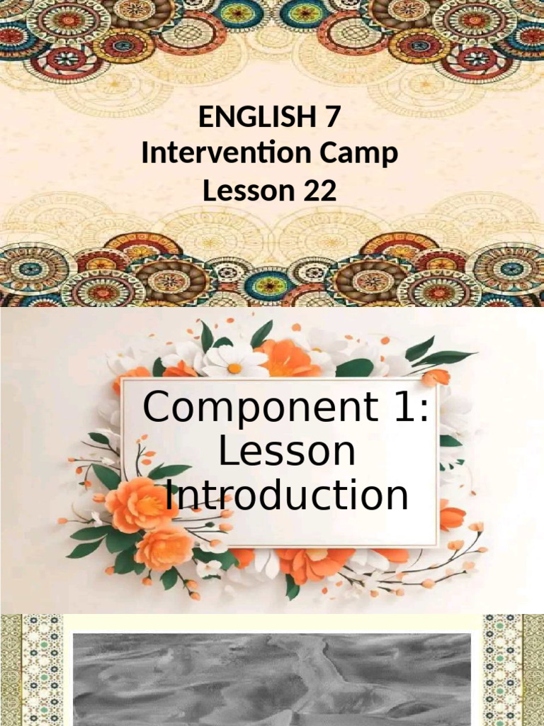 NLC English INTERVENTION LESSON 22-D8 | PDF | Language Arts & Discipline