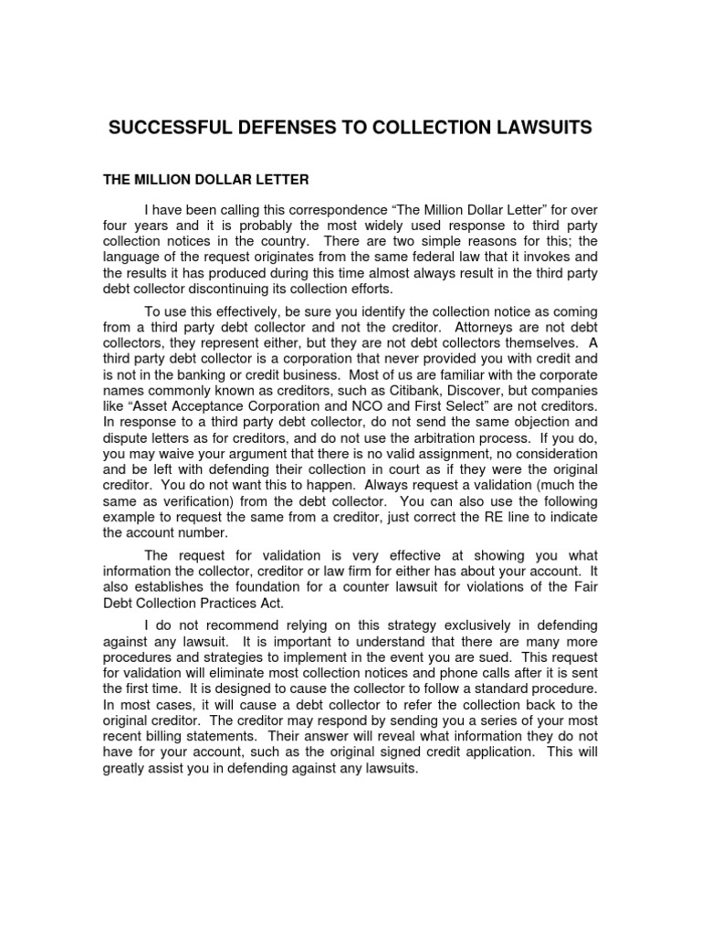 Avoid Creditor Lawsuits | PDF | Collection Agency | Assignment (Law)