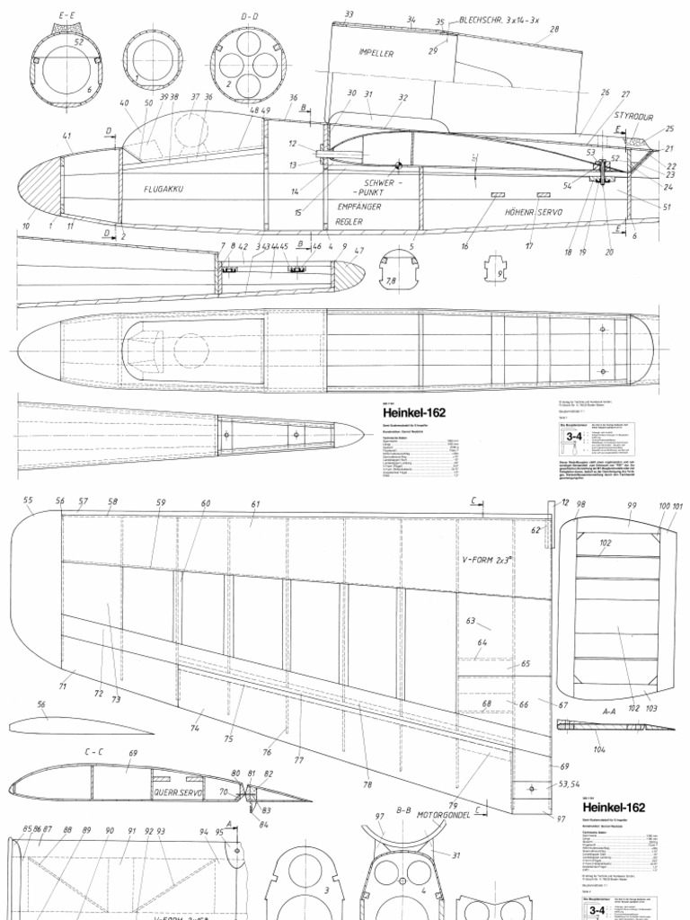 Heinkel 162 Plan | PDF